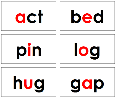 Phonetic Word Cards (Level 1) - Montessori Print Shop