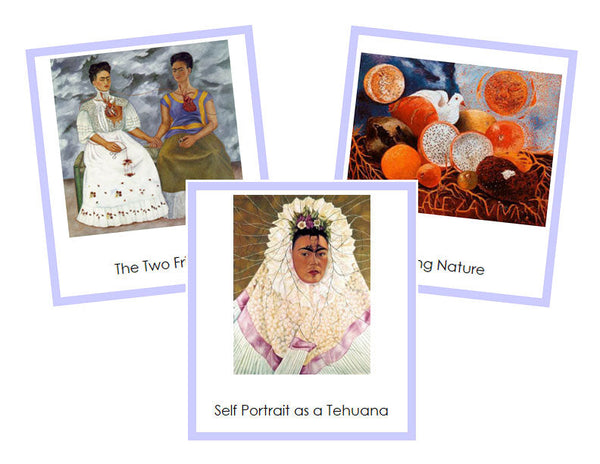 Frida Kahlo Art Cards (borders) - Montessori Print Shop