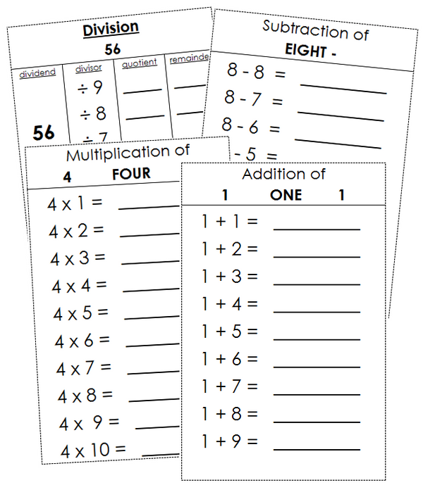Math Booklets - Sequential Order (large) - Montessori Print Shop ...