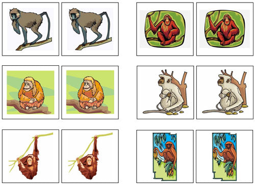 Monkey Match-Up & Memory Game - Montessori Print Shop - Montessori ...