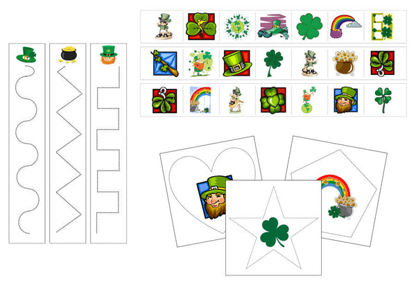 St. Patrick's Day Cutting Work - Montessori Print Shop