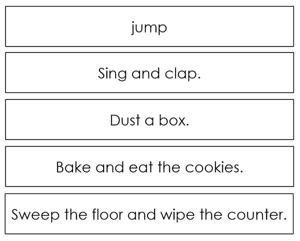 Verb Lesson - Montessori Print Shop