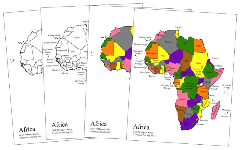 Africa Deluxe Continent Bundle - Montessori Continent Studies ...