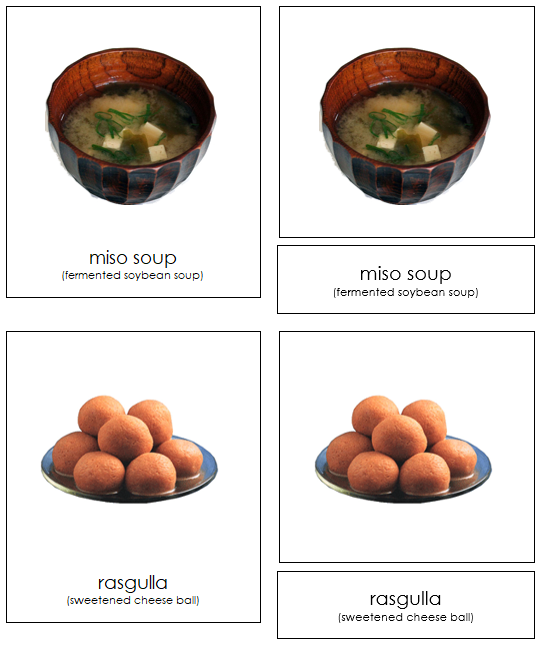 Asian Food Cards - Montessori Print Shop