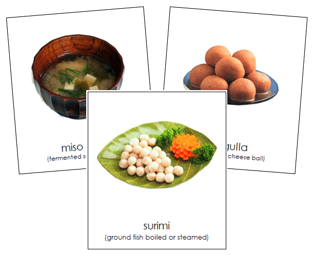 Asian Food Cards - Montessori Print Shop