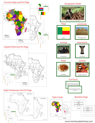 Africa Deluxe Continent Bundle - Montessori Continent Studies ...
