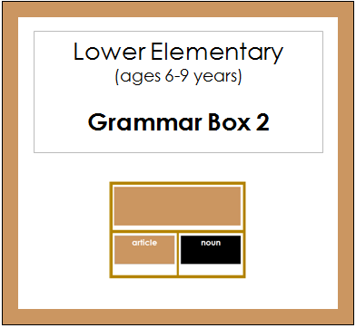 Elementary Montessori Grammar Box 2 (Articles) - Montessori Print Shop