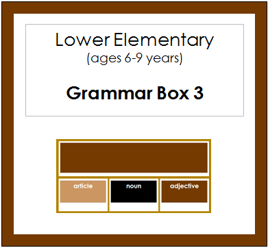Montessori Grammar Box 3 (Adjectives) - Montessori Print Shop