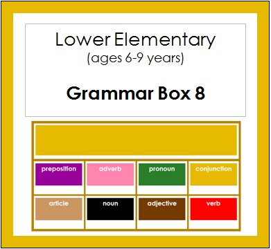 Montessori Grammar Box 8 (Conjunctions) - Montessori Print Shop