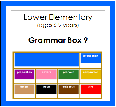 Montessori Grammar Box 9 (Interjections) - Montessori Print Shop
