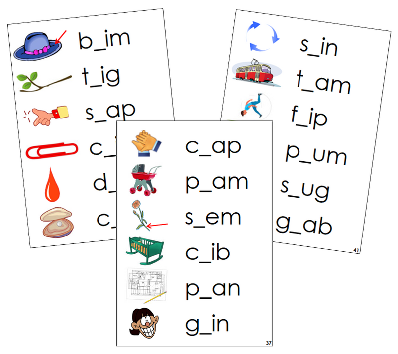 Step 2: CCVC Missing Consonant Cards - Montessori Print Shop