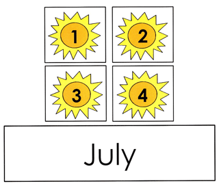 July Calendar Tags - Montessori Print Shop