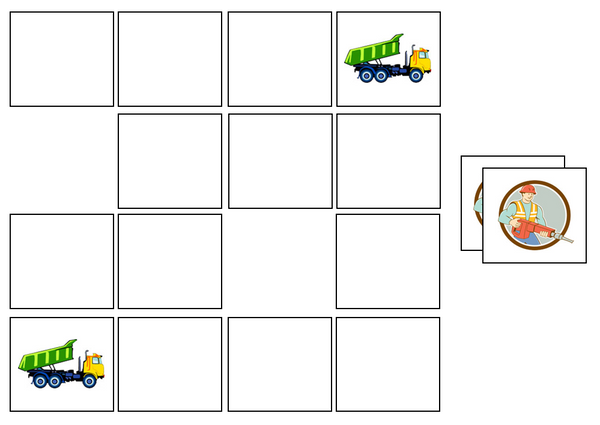 construction Match-Up & Memory Game - Montessori Print Shop