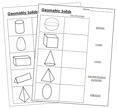 Geometric Solid Worksheets - Montessori Print Shop