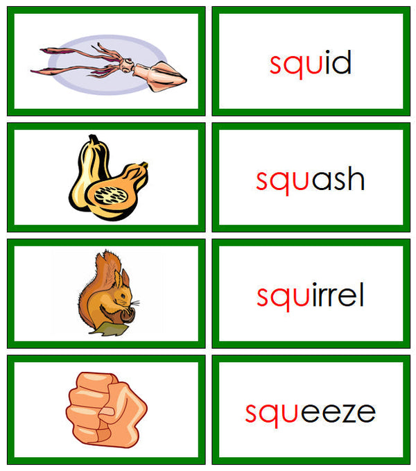 Green Blends & Digraphs (Set 2) - Montessori Print Shop