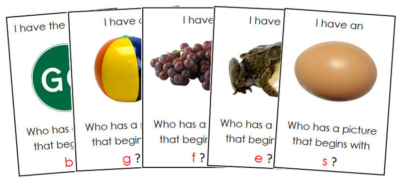 I Have, Who Has Game Beginning Sounds - Montessori Print Shop