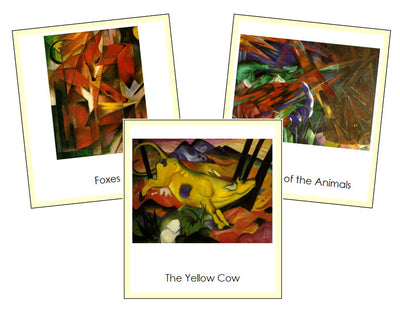 Franz Marc Art Cards (borders) - Montessori Print Shop