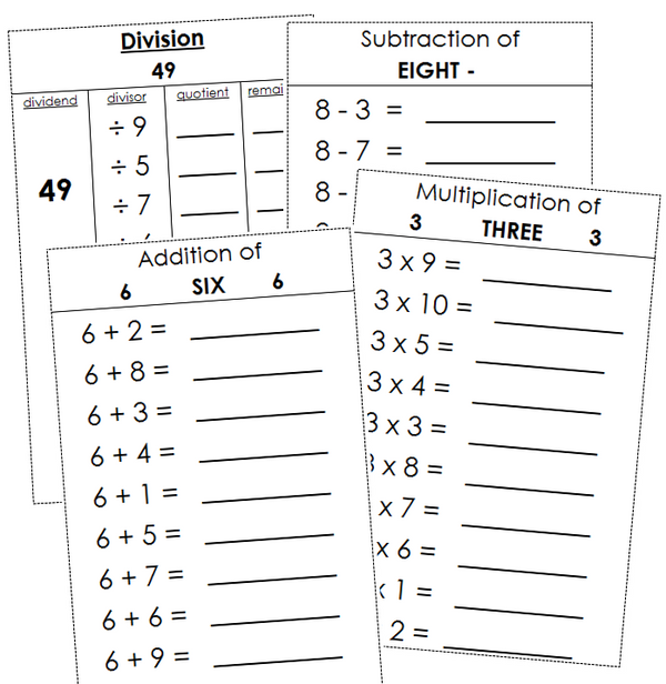 Montessori Math Booklets (Random Order) - Montessori Print Shop