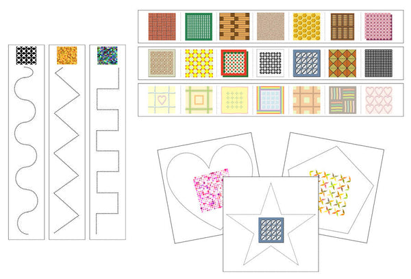 Pattern Cutting Work - Montessori Print Shop - Montessori Print Shop - USA