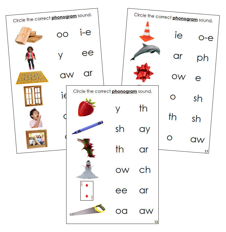Phonogram Sound Choice Cards Set 2 Step 3 (photos) - Montessori Print Shop