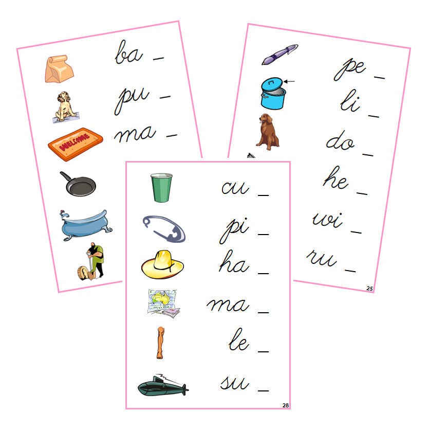 Pink Series - Cursive - Montessori Print Shop