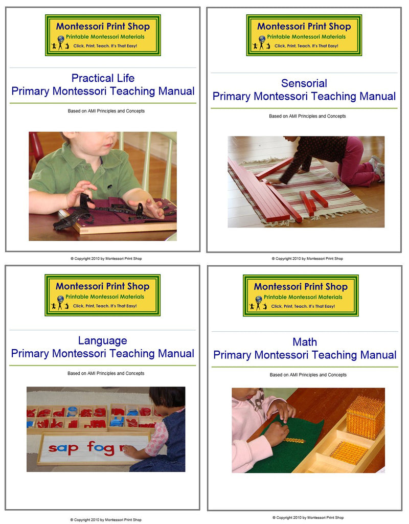 Primary Montessori Teaching Manuals Bundle - Montessori Print Shop