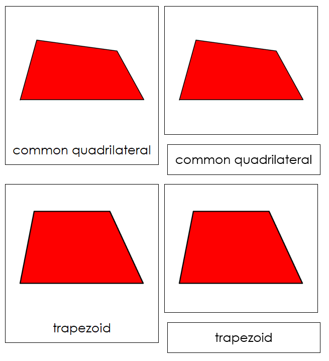Types of Quadrilaterals 3-Part Cards - Montessori Print Shop