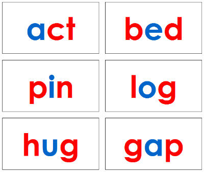 Phonetic Word Cards (Level 1) - Montessori Print Shop