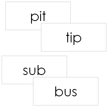 Reversible Word Cards - Montessori Print Shop