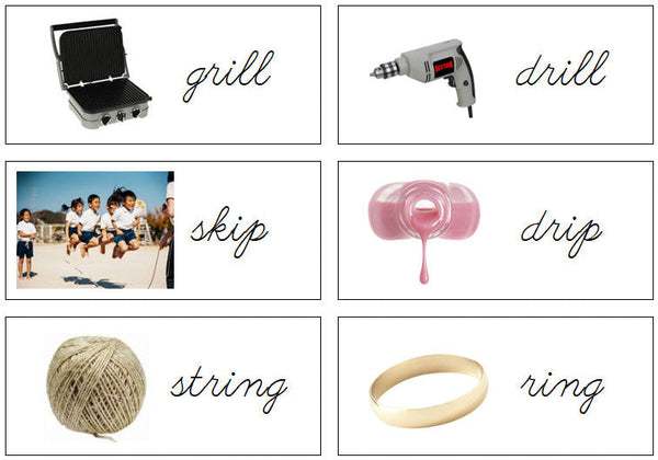 Rhyming Words & Pictures Level 2 (cursive) - Montessori Print Shop