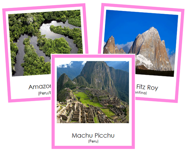 South American Landmarks - Montessori Print Shop
