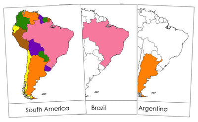 South America Deluxe Continent Bundle - Montessori Print Shop