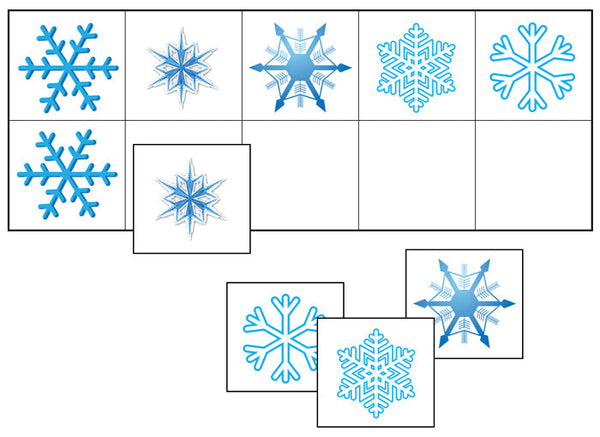 Snowflake Match-Up & Memory Game - Montessori Print Shop