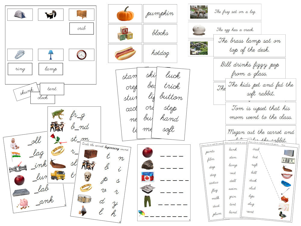 Montessori Step 2 Phonetic Language Series (photos) CURSIVE ...