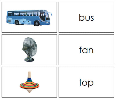 Word & Picture Cards (Step 1, photos) - Montessori Print Shop