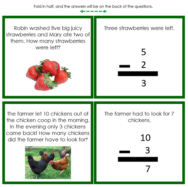Math Word Problems Bundle (color) - Montessori Print Shop Digital Download