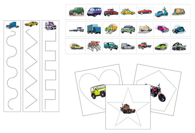 Vehicles Cutting Work - Montessori Print Shop