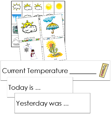 Weather Tracking Cards - Montessori Print Shop