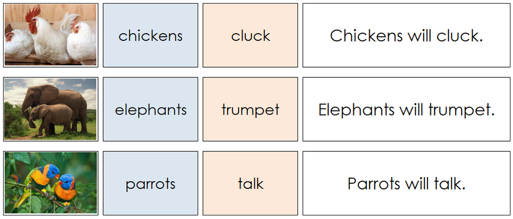 Animals and Their Sounds (color) - Montessori Print Shop