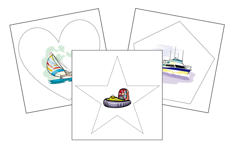 Boats Cutting Work - Montessori Print Shop