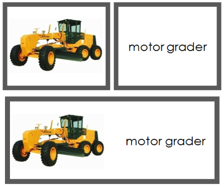 Construction Vehicle Words & Picture Cards - Montessori Print Shop