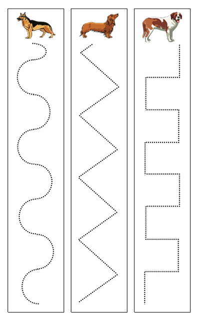 Dogs Cutting Work - Montessori Print Shop