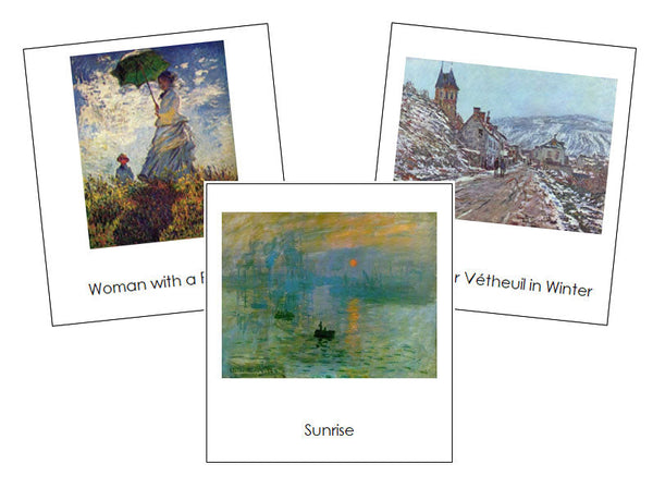 Claude Monet Art Cards - Montessori Print Shop