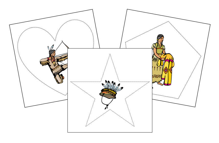 Native American Cutting Work - Montessori Print Shop