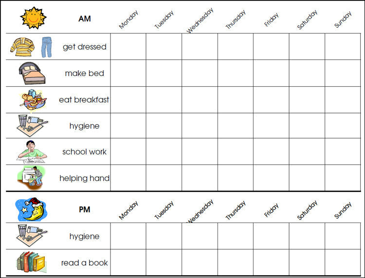 Responsibilities Chart for Home - Montessori Print Shop