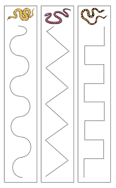 Snakes Cutting Work - Montessori Print Shop