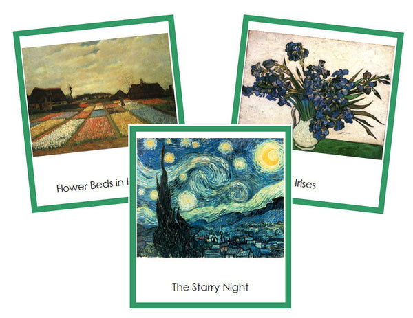 Vincent van Gogh Art Cards (borders) - Montessori Print Shop